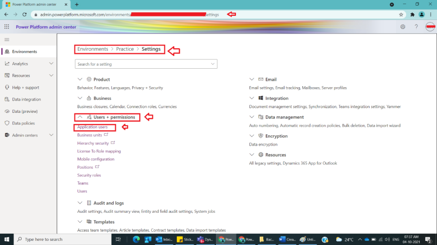 Create Application User In Dynamics Crm
